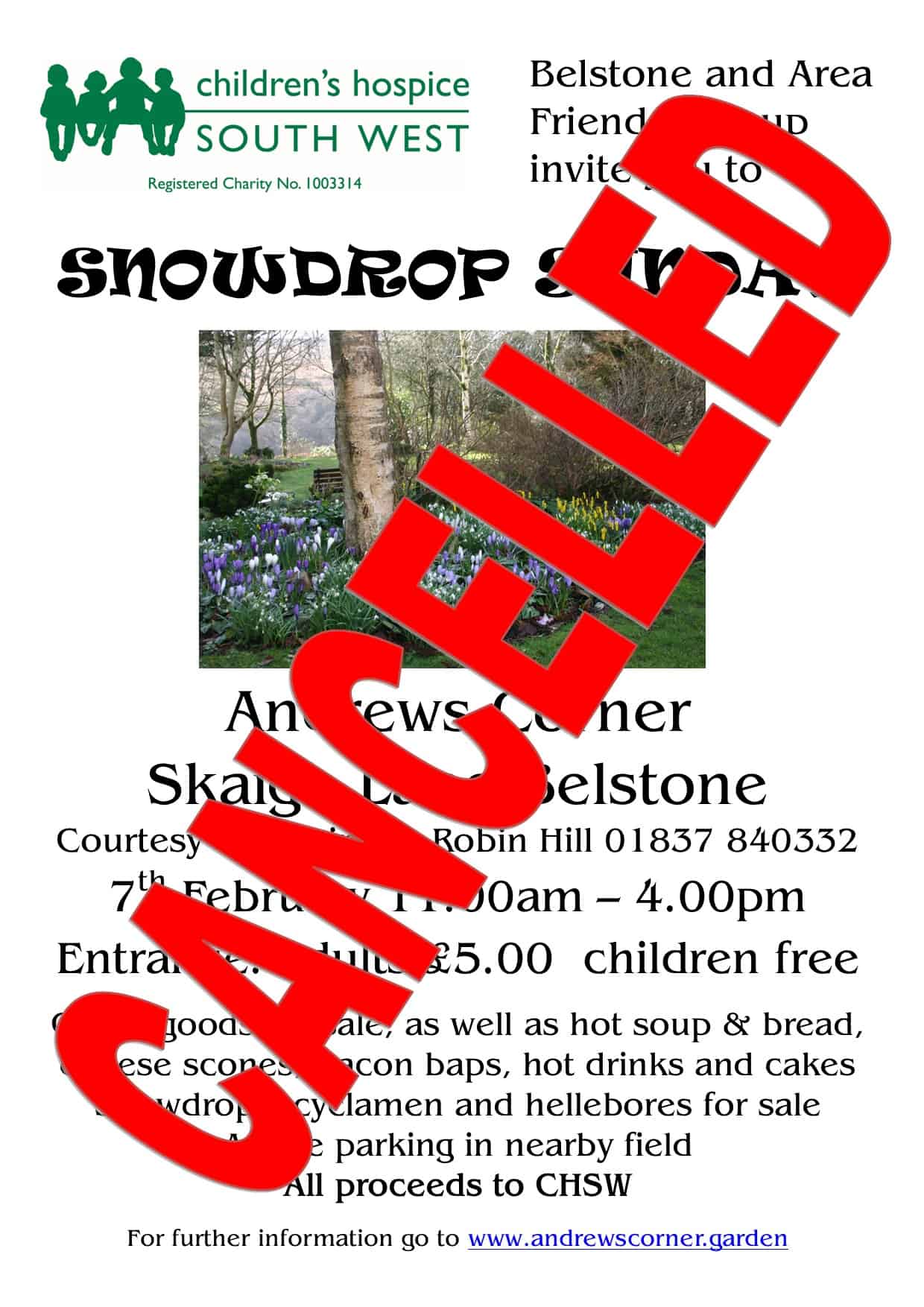 Snowdrop Sunday - Cancelled • Belstone